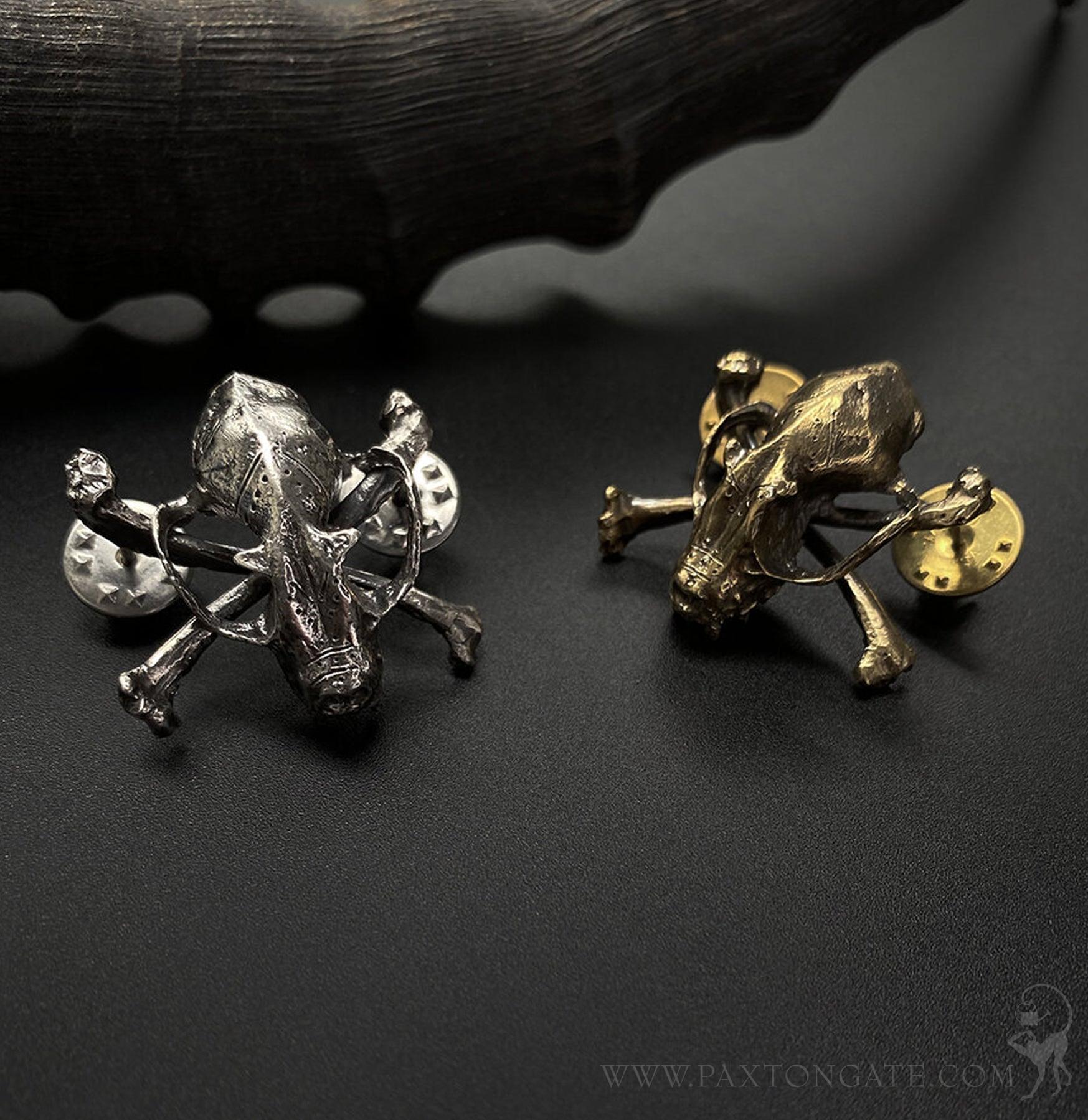 Bat Skull Crossbone Pin – Paxton Gate