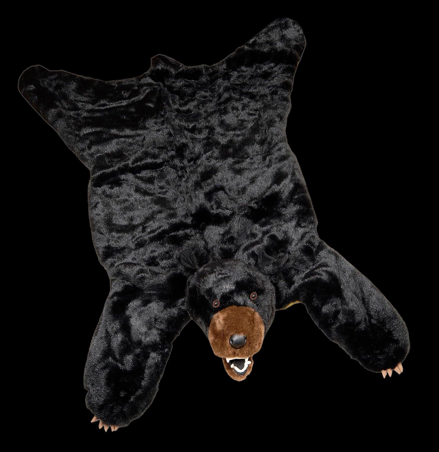 Black Bear Plush Rug – Paxton Gate